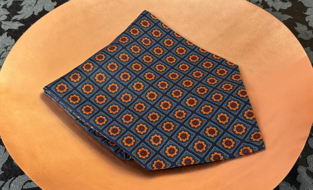 CASTIEL - Anicent Madder Silk Day Cravat - Cravat Club London