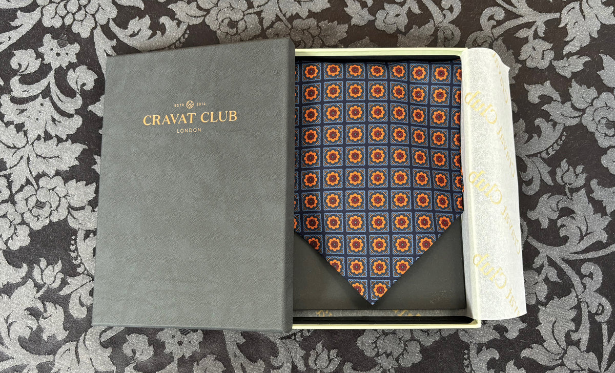 CASTIEL - Anicent Madder Silk Day Cravat - Cravat Club London