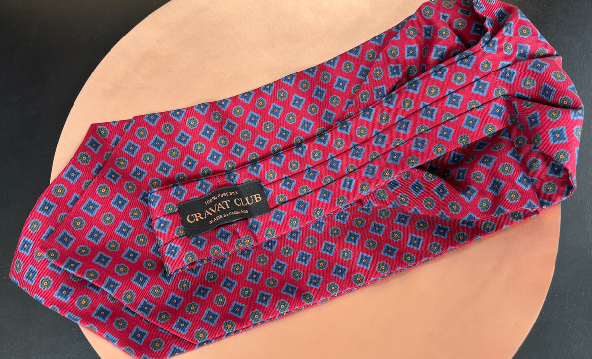 CORTLAND - Anicent Madder Silk Day Cravat - Cravat Club London