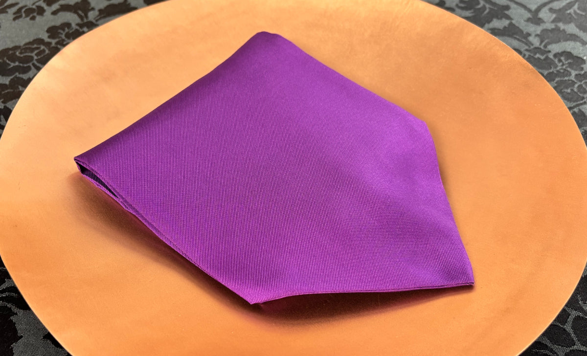 AUBERGINE - Hand-Dyed Plain Purple Silk Day Cravat – Cravat Club