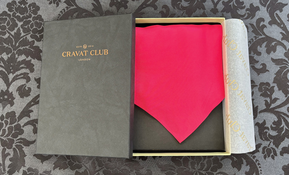 HOT HIBISCUS - Hand-Dyed Plain Hot Pink Silk Day Cravat – Cravat Club