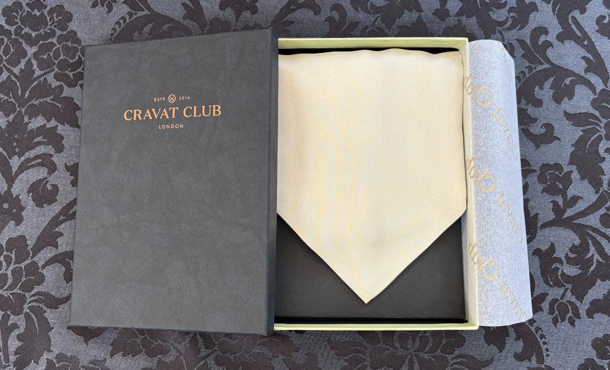 OYSTER - Hand-Dyed Pearly Oyster Plain Silk Day Cravat – Cravat Club