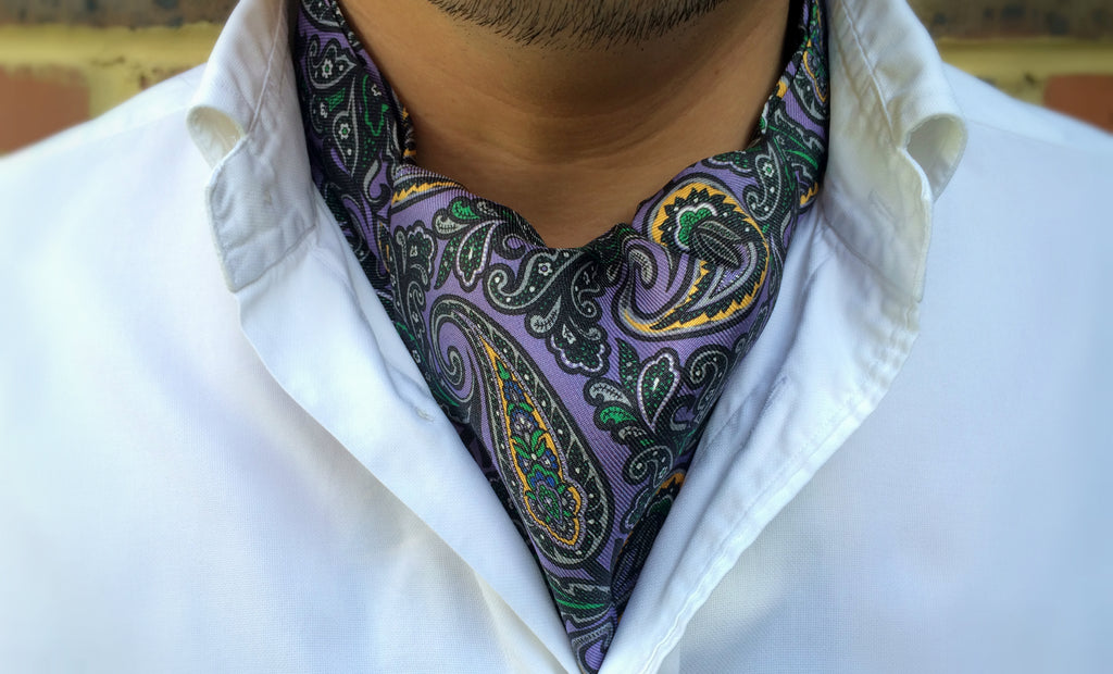 TIBERIUS - Printed Silk Day Cravat - Cravat Club London
