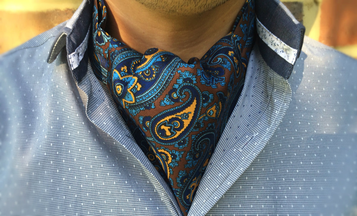 KINGSLEY - Printed Silk Day Cravat - Cravat Club London