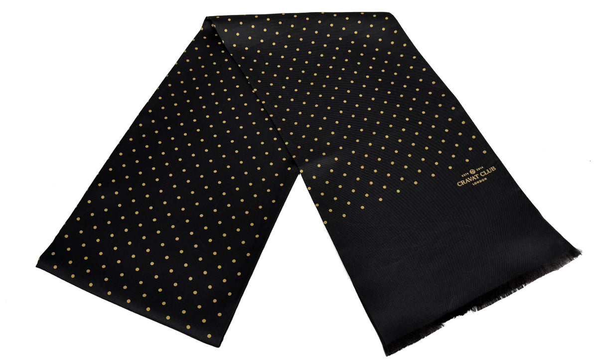 EDWIN - Men's Polka Dot Silk Evening Scarf - Cravat Club London