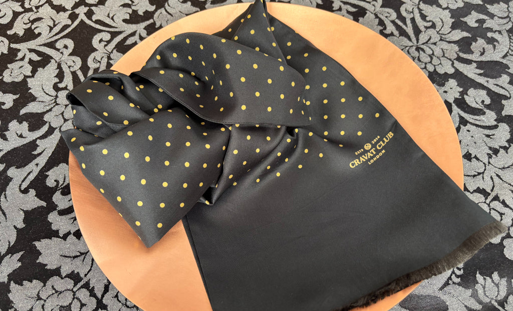 EDWIN - Men's Polka Dot Silk Evening Scarf - Cravat Club London
