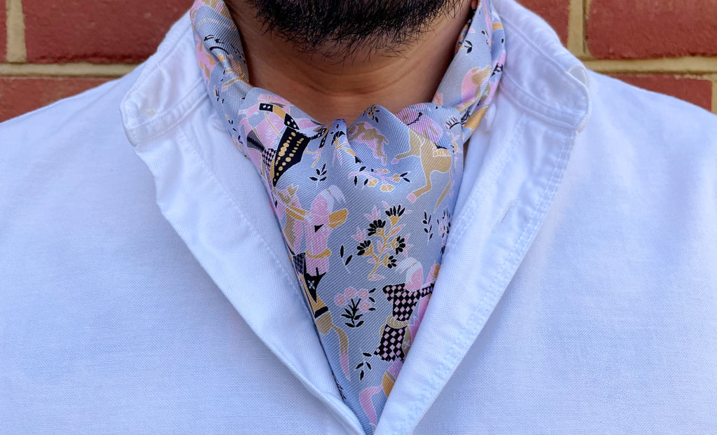 GENGHIS - Printed Silk Day Cravat - Cravat Club London