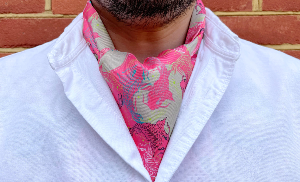 KAEDE - Printed Silk Day Cravat - Cravat Club London