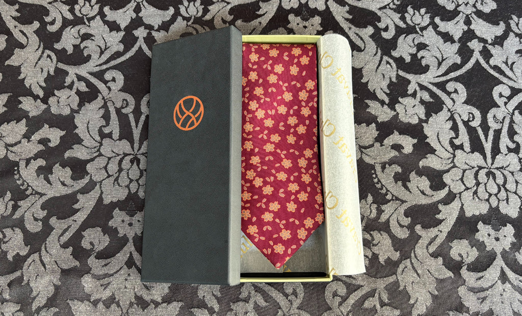KAZUKI - Men's Printed Silk Tie - Cravat Club London