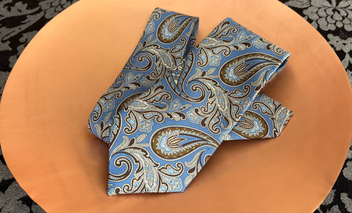 ORPHEUS - Men's Printed Silk Tie - Cravat Club London