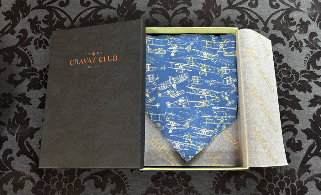 RICKENBACKER - Printed Silk Day Cravat - Cravat Club London