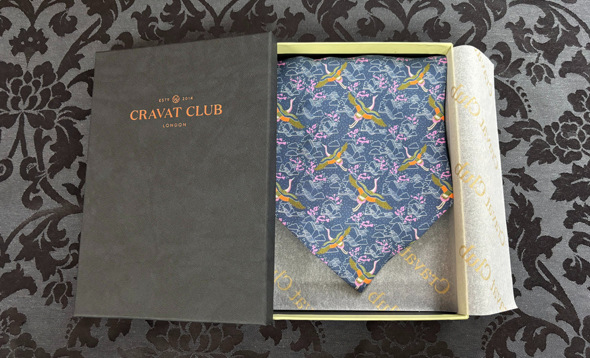 RIKUTO - Printed Silk Day Cravat - Cravat Club London