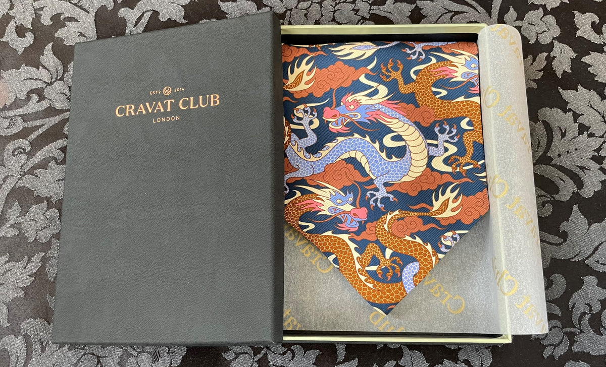 RYUTO - Printed Silk Day Cravat - Cravat Club London