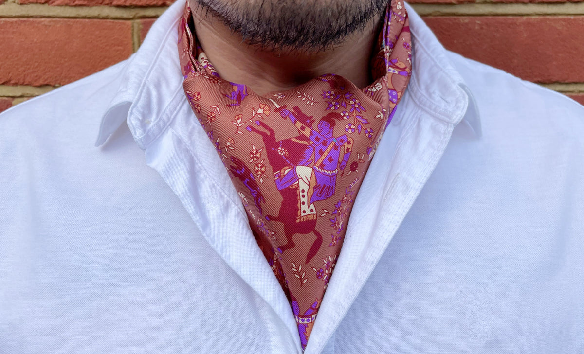 ALTAN - Printed Silk Day Cravat - Cravat Club London