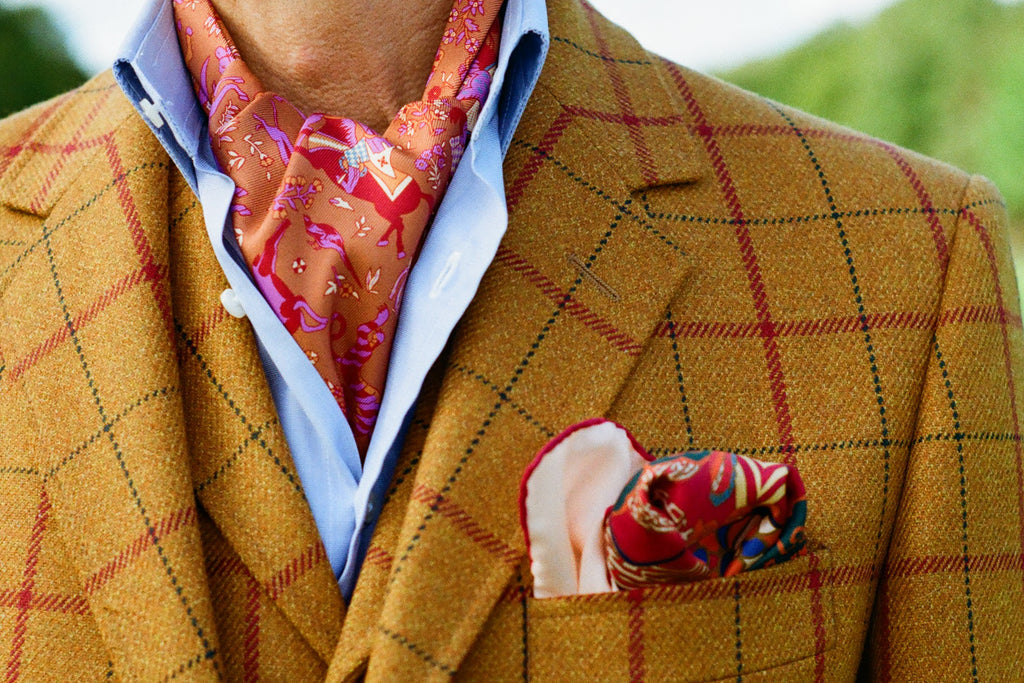 ALTAN - Printed Silk Day Cravat - Cravat Club London