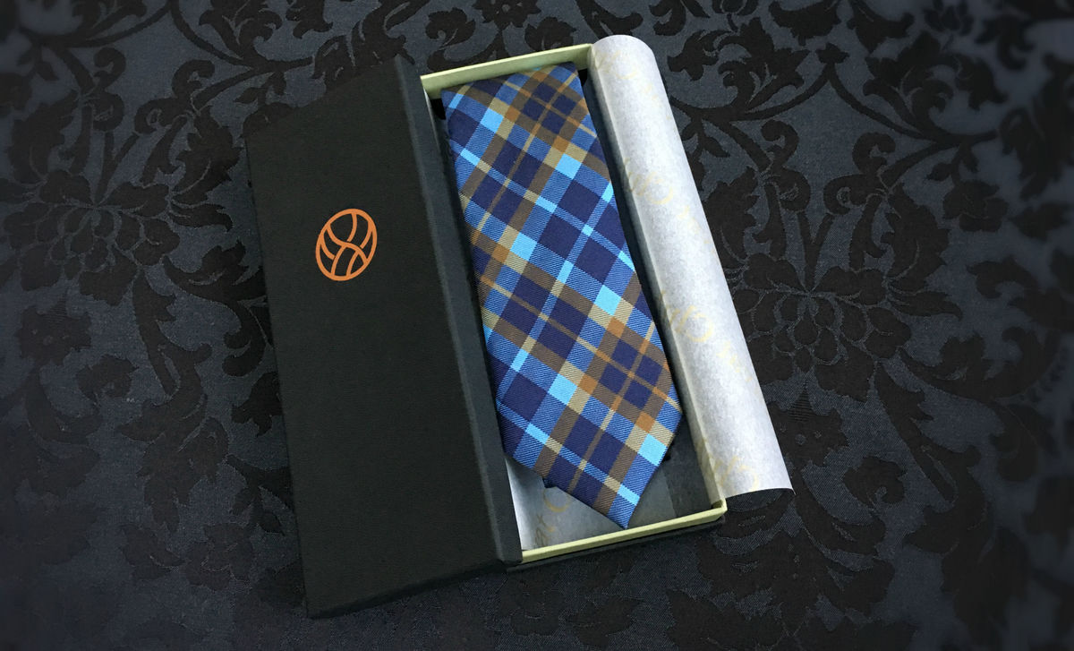 FRASER - Men's Printed Silk Tie - Cravat Club London