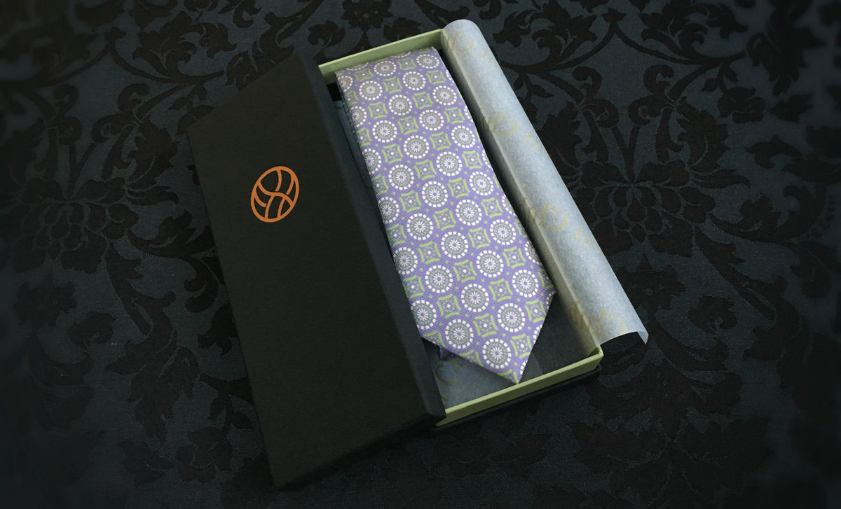 JUDE - Men's Printed Silk Tie - Cravat Club London