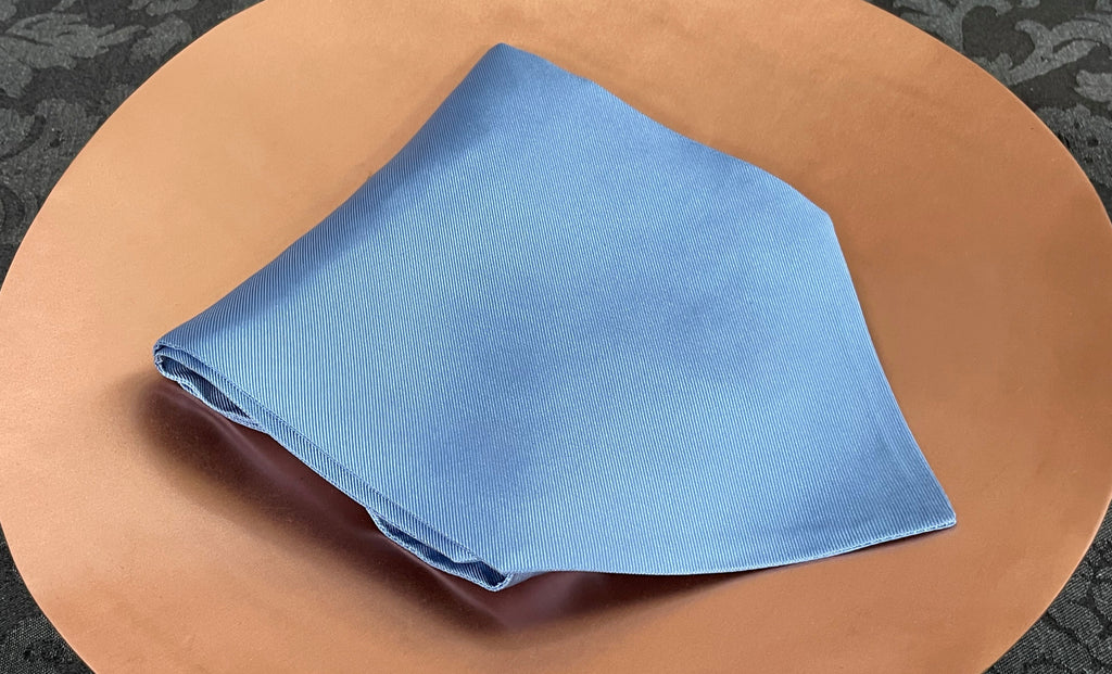 MAYA - Hand-Dyed Plain Light Blue Silk Day Cravat – Cravat Club